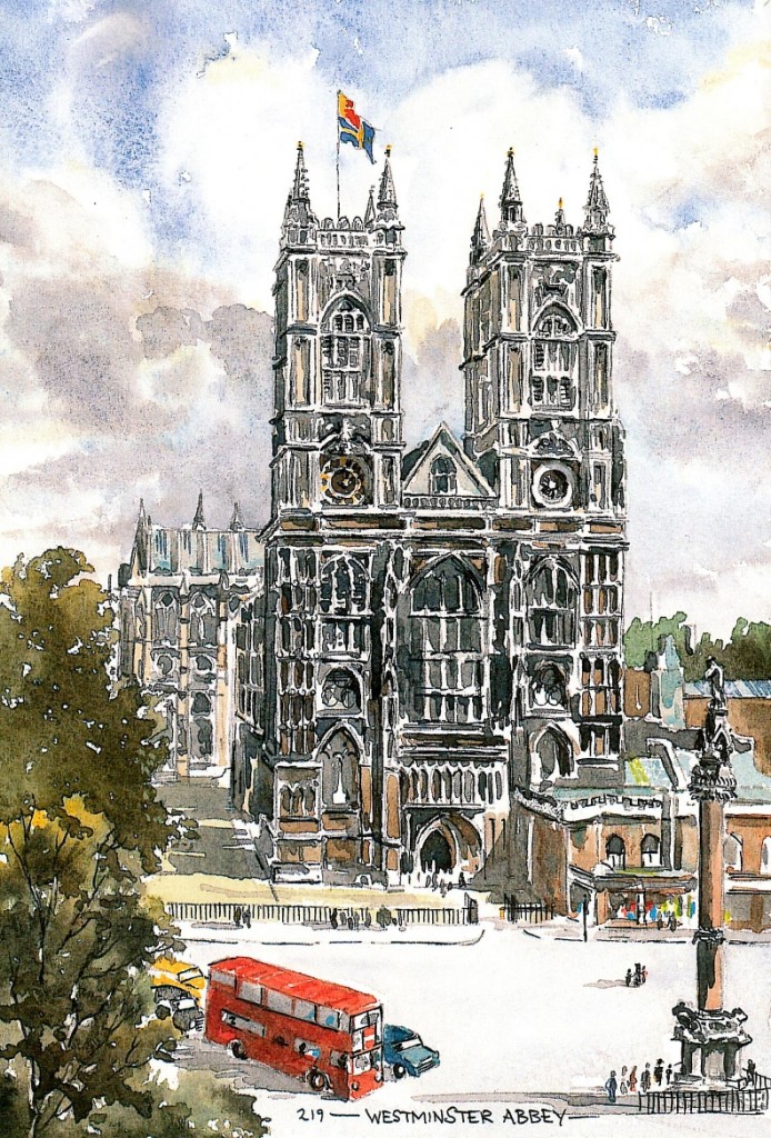 Westminster Abbey 0219 - Martin Goode Watercolours