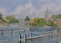 Marlow Lock 3156 - Martin Goode Watercolours