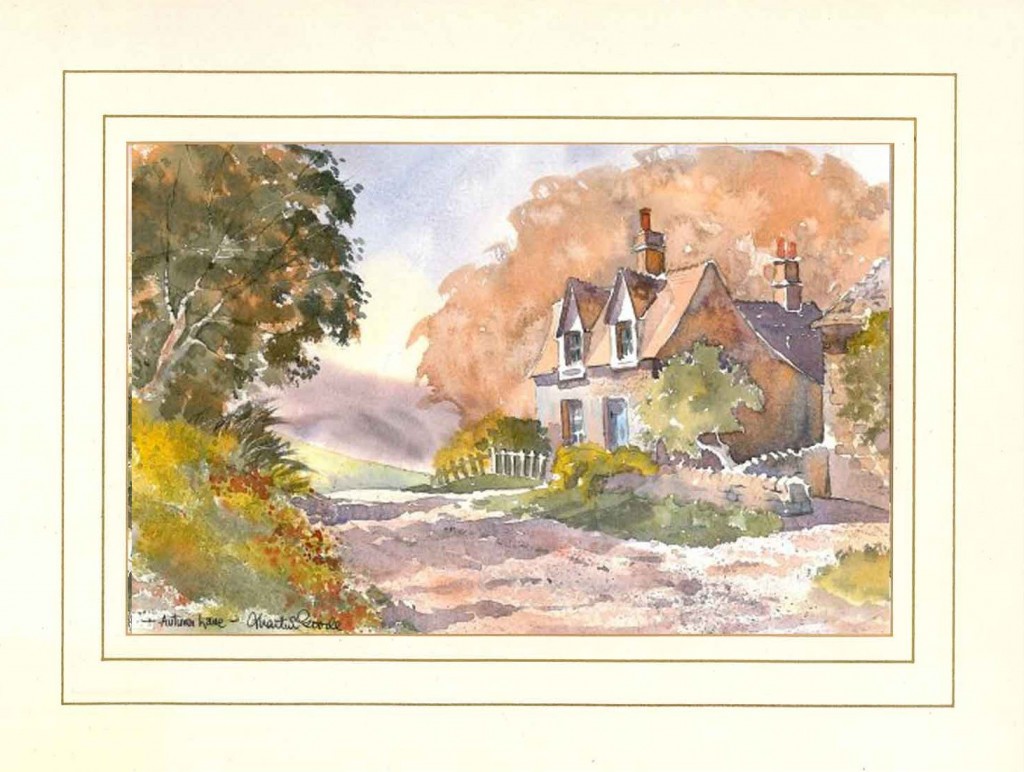 Autumn Lane - Original Watercolour Painting by Martin Goode - Martin ...